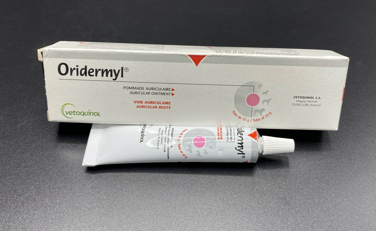 Trị viêm tai rận tai cho chó mèo Oridermyl Tuýp 10gr